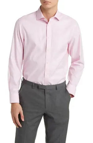 CHARLES TYRWHITT Non-iron Twill Cutaway Slim Fit Shirt Single Cuff - Pink