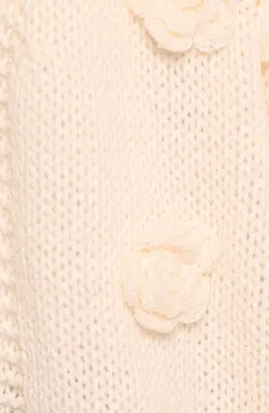 PETAL & PUP Doralee Rose Cardigan - Cream