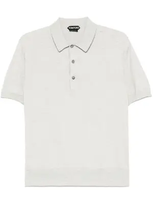 TOM FORD Cotton Polo Shirt - Grey