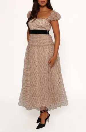 PETAL & PUP Bryn Polka Dot Maxi Dress