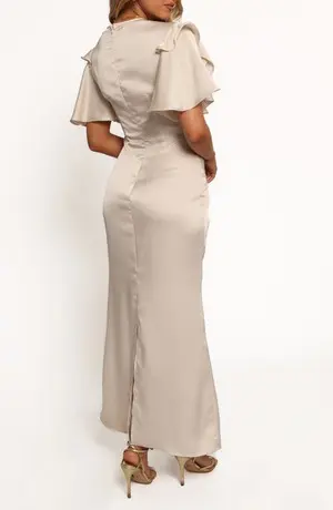 PETAL & PUP Georgianna Satin Maxi Dress