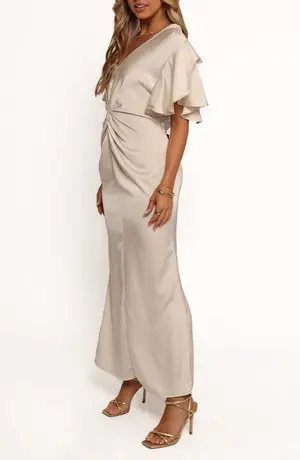 PETAL & PUP Georgianna Satin Maxi Dress