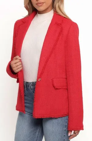 PETAL & PUP Simona Tweed Blazer