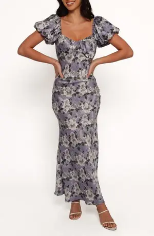 PETAL & PUP Marjorie Floral Maxi Dress - Lavender