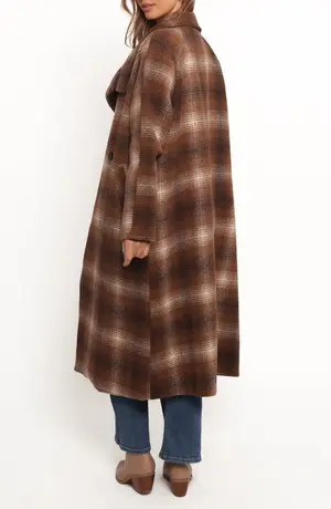 PETAL & PUP Maya Plaid Longline Coat