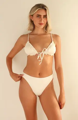 DIPPIN DAISY'S Dippin Daisys Bella Triangle Bikini Top Dove