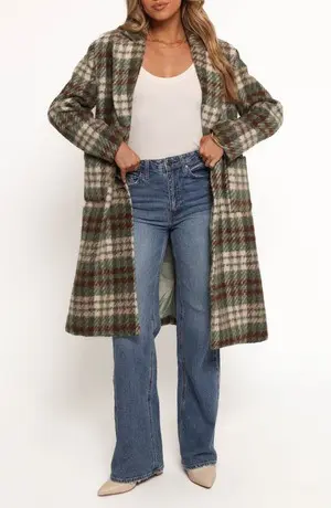PETAL & PUP Anika Plaid Coat