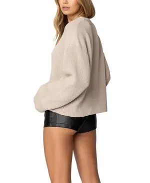 EDIKTED Marleen Knit Sweater - Stone
