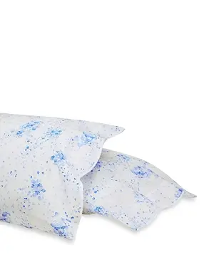 PRATESI M'ama Non M'ama Queen Pillowcase Set - Medium Blue