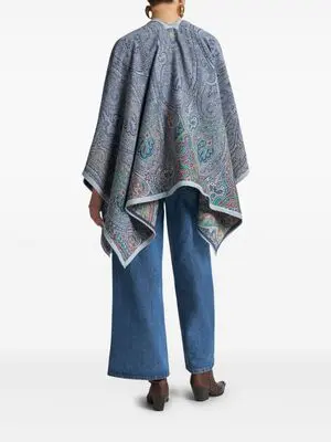 Etro Paisley Jacquard Cape - Green