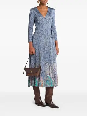 Etro Paisley Print Wrap Dress