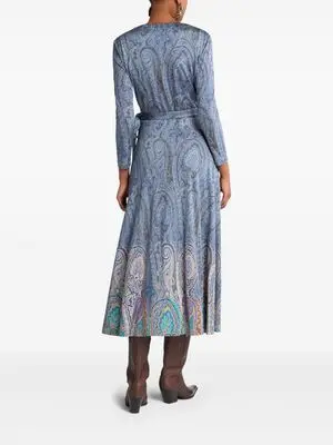 Etro Paisley Print Wrap Dress