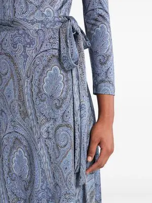 Etro Paisley Print Wrap Dress