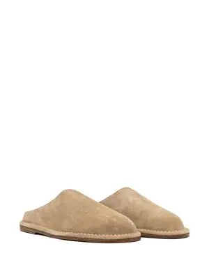 BUTTERO® Suede Slippers - Neutrals