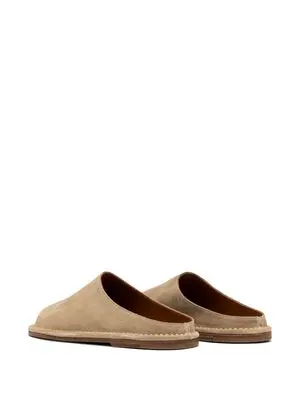 BUTTERO® Suede Slippers - Neutrals