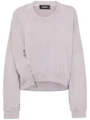 Dsquared2 Zip-detail Sweatshirt - Purple