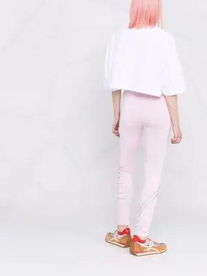 Loewe Logo-print Stretch Leggings - Pink