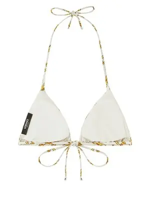 Versace Treasure Triangle Bikini Top - White
