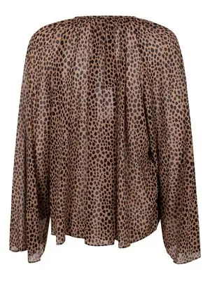 Michael Kors Leopard Print Blouse
