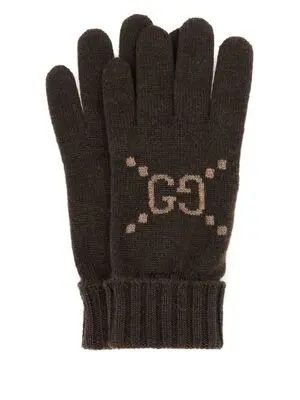 Gucci Gg Gloves - Brown