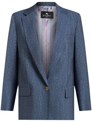 Etro Wool Blazer - Blue
