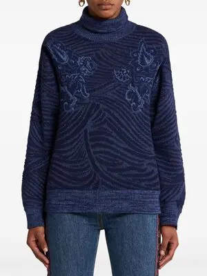 Etro Jacquard Turtleneck Sweater