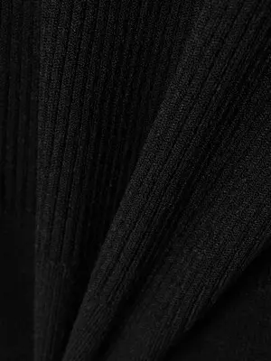 Alaïa Ribbed-knit Turtleneck Bodysuit - Black