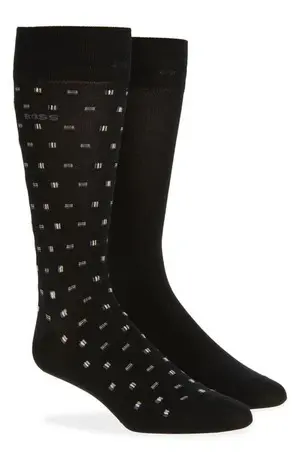 BOSS Assorted Dress Socks 2-pack - Black