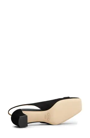 TOD'S Barretta Slingback Pumps - Nero