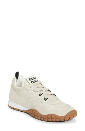 Miu Miu Quilted Nylon Sneakers - F0304 Avorio