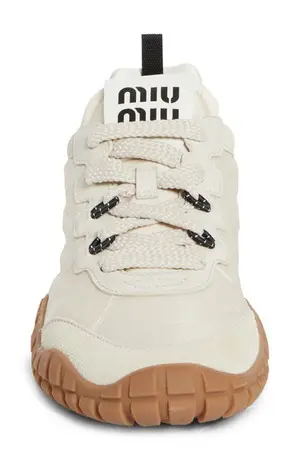 Miu Miu Quilted Nylon Sneakers - F0304 Avorio