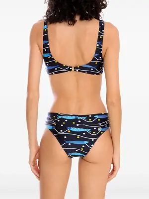 BRIGITTE Fish-print Two-piece Bikini Set