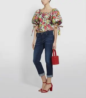 Paige Brigitte Cropped Straight Jeans