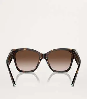 Tiffany & Co. Acetate Square Oversized Sunglasses - Brown