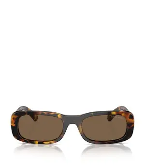 Miu Miu Acetate Rectangular Sunglasses