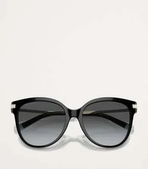 Tiffany & Co. Acetate Cat Eye Sunglasses With Monogram Detail