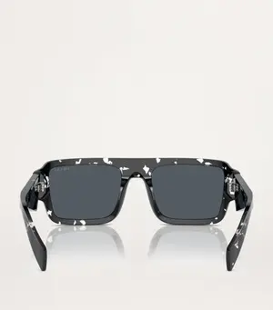 Prada Tortoiseshell Acetate Symbole Sunglasses