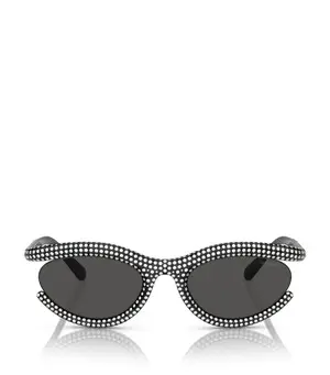 SWAROVSKI Sk6006 Oval Sunglasses - Black