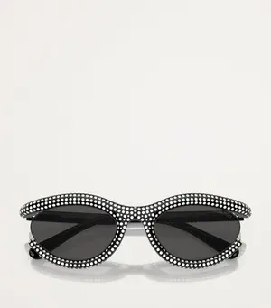 SWAROVSKI Sk6006 Oval Sunglasses - Black