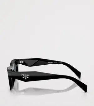 Prada Acetate Rectangular Sunglasses - Black