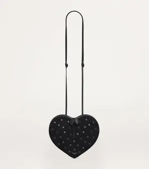 Alaïa Le Coeur Embellished Shoulder Bag - Black