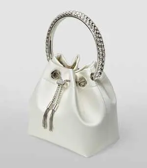 JIMMY CHOO Bon Bon Top-handle Bag - Ivory