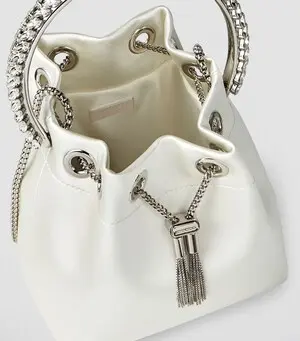 JIMMY CHOO Bon Bon Top-handle Bag - Ivory