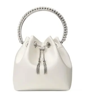 JIMMY CHOO Bon Bon Top-handle Bag - Ivory