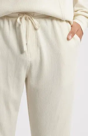Nordstrom Thermal Lounge Joggers - Ivory Dove