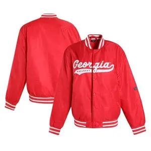 HYPE AND VICE Georgia Bulldogs A-game Varsity Jacket - Red