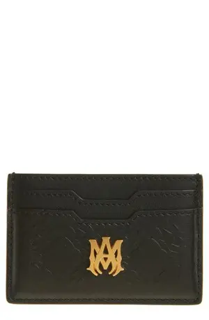 Amiri Ma Quad Leather Card Case - Black