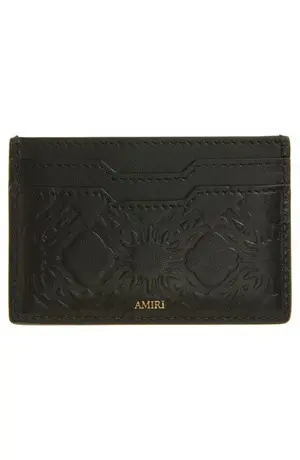 Amiri Ma Quad Leather Card Case - Black