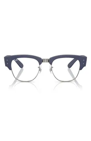 Ray-ban 52mm Square Frame Optical Glasses - Blue