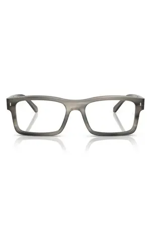 Ray-ban 56mm Rectangle Optical Glasses - Havana Gradient